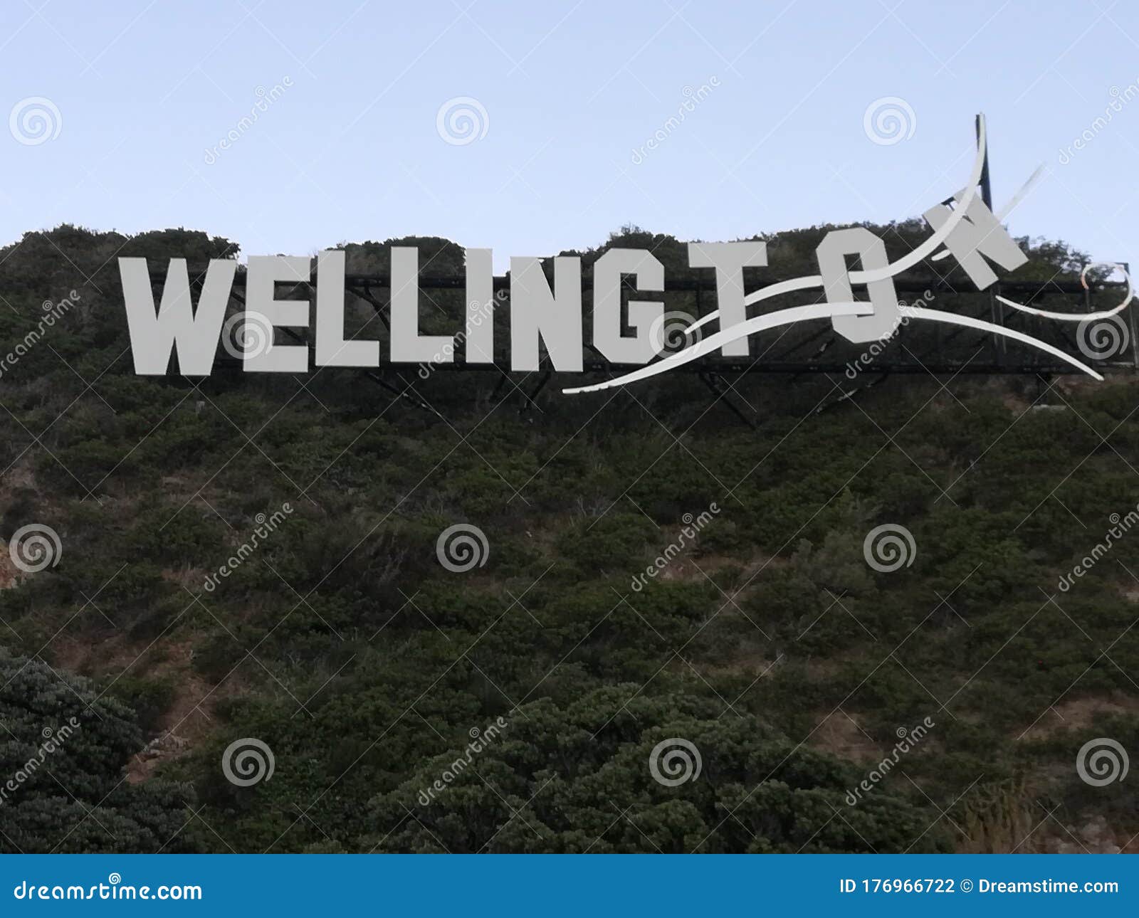 Wellington Sign in NZ editorial photography. Image of wellington ...