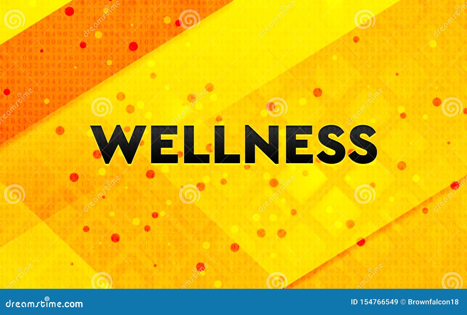 Wellness Abstract Digital Banner Yellow Background Stock Illustration ...