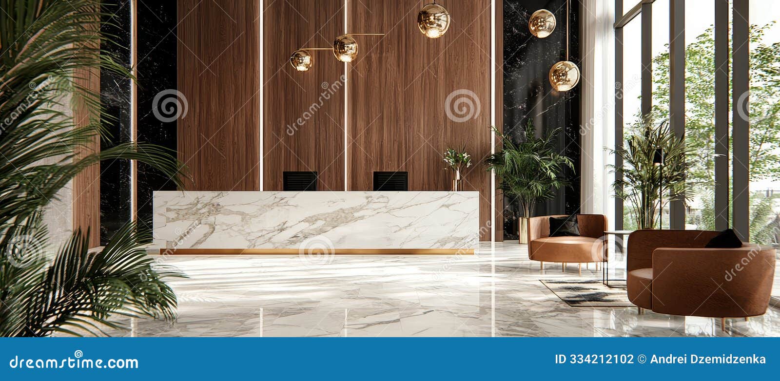 A Wellness Center at a Hotel with an Area for Reception. Stock Photo ...