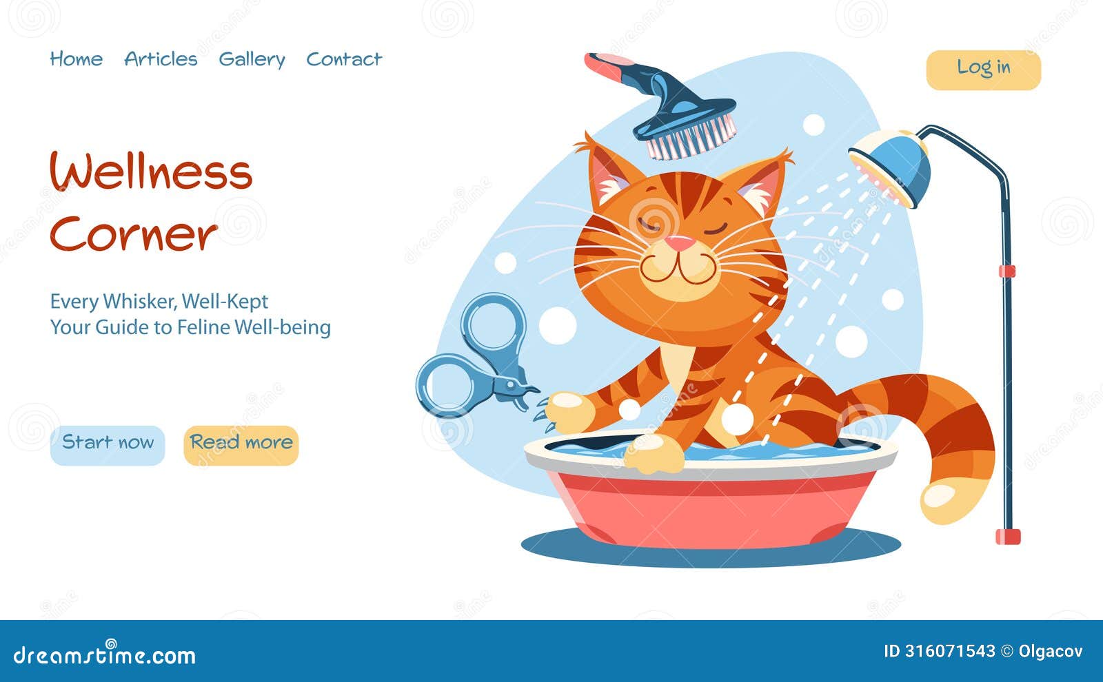 Wellness Corner Webpage stock illustration. Illustration of banner ...