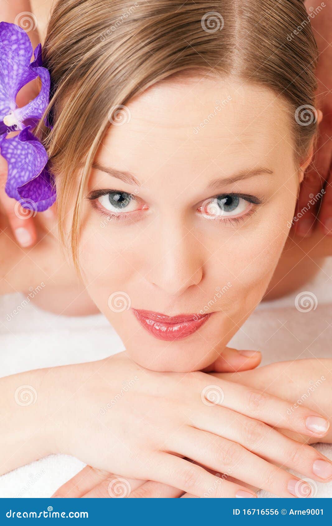 Wellness Girl Having Massage in Spa Stock Photo - Image of harmony ...