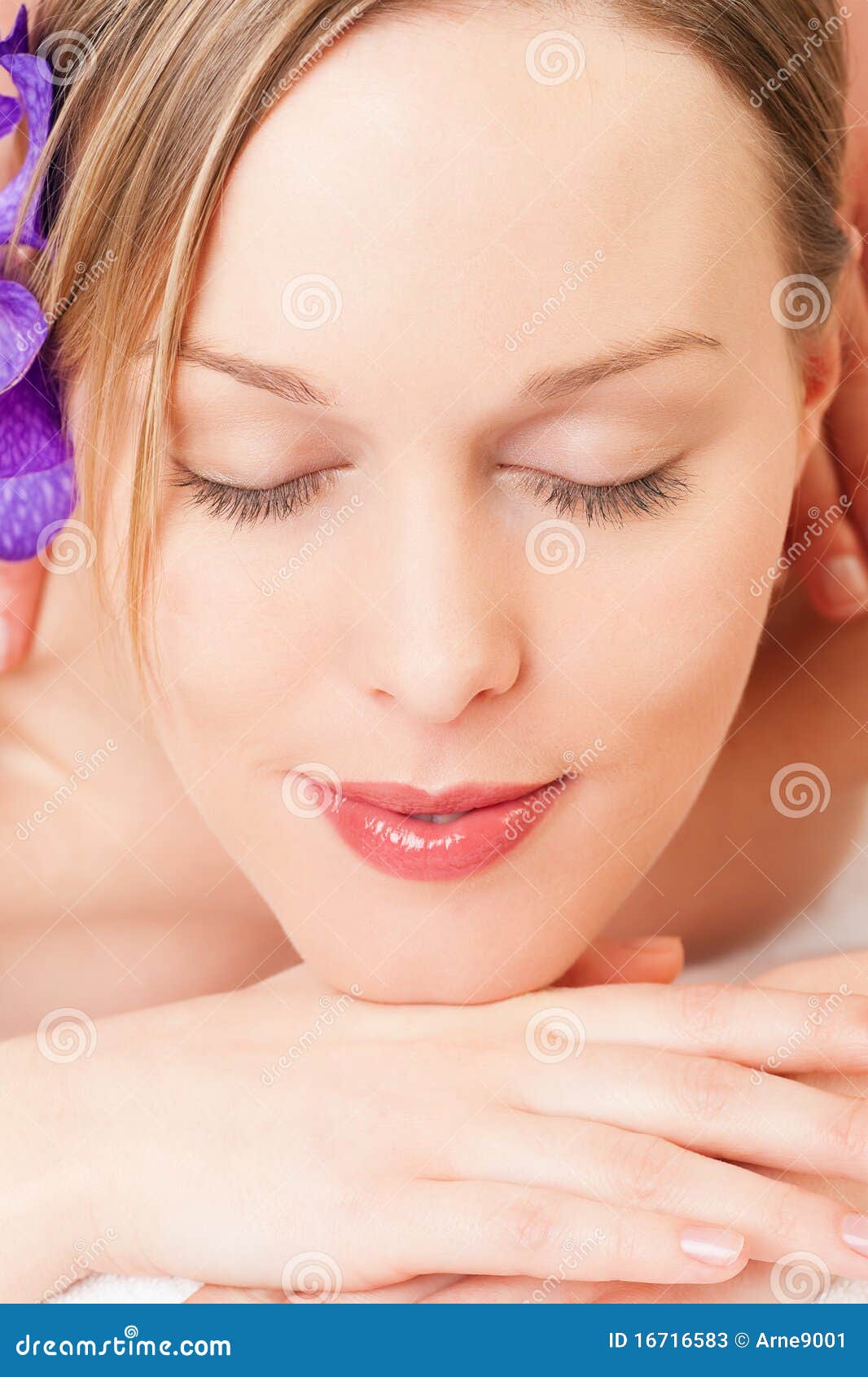 Wellness Girl Having Massage in Spa Stock Image - Image of adult ...