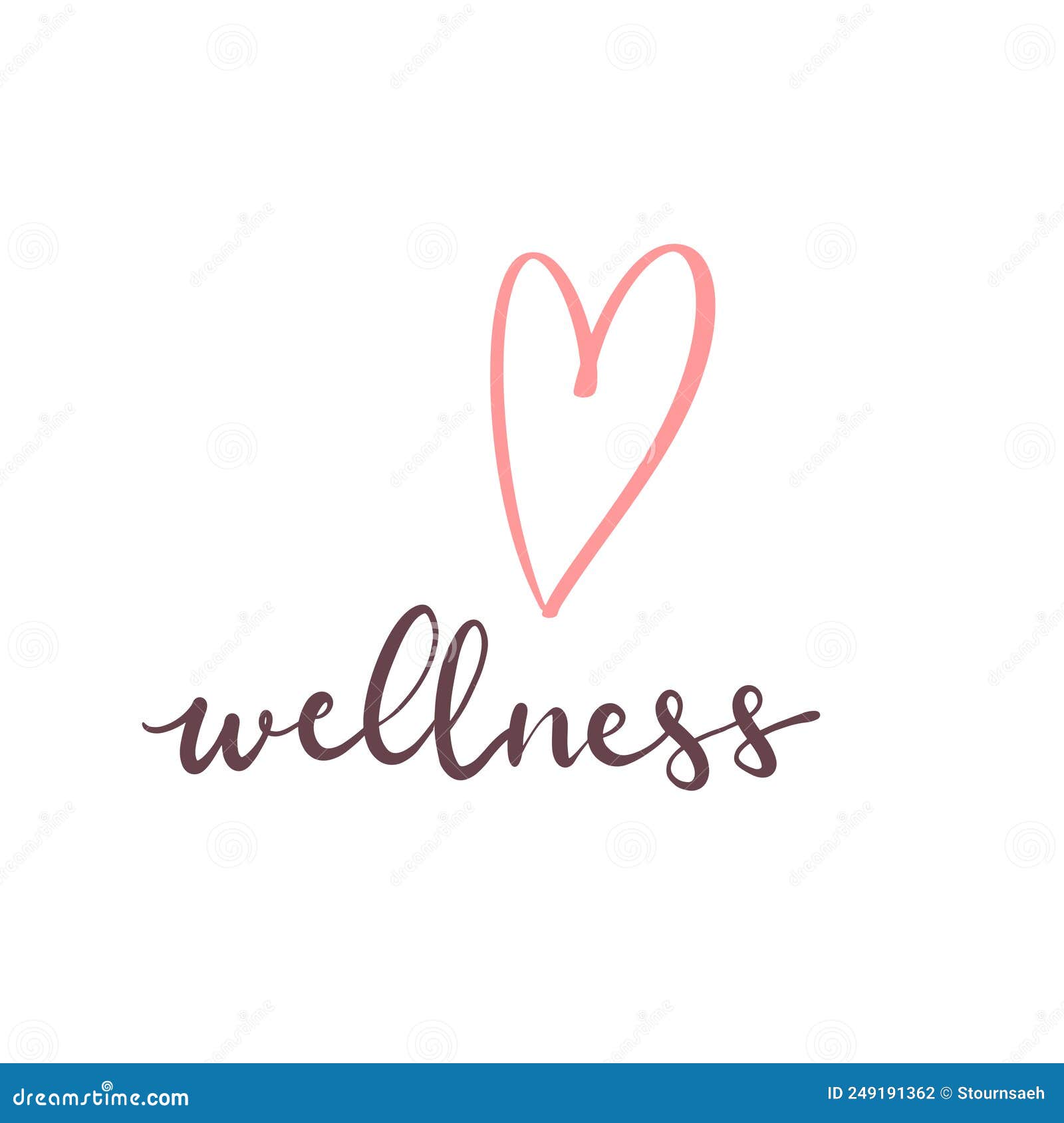 Wellness Handwritten Lettering Card Concept. Vector Illustration Design ...
