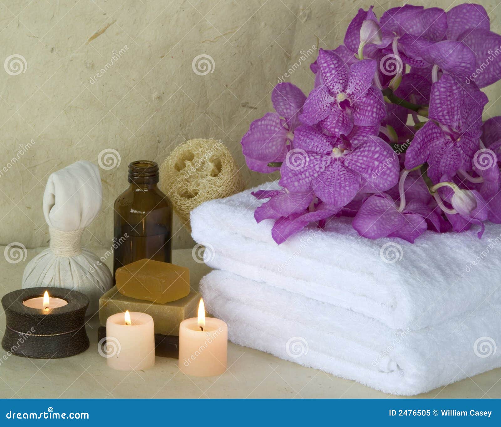 Wellness objects 2 stock image. Image of towel, candle - 2476505