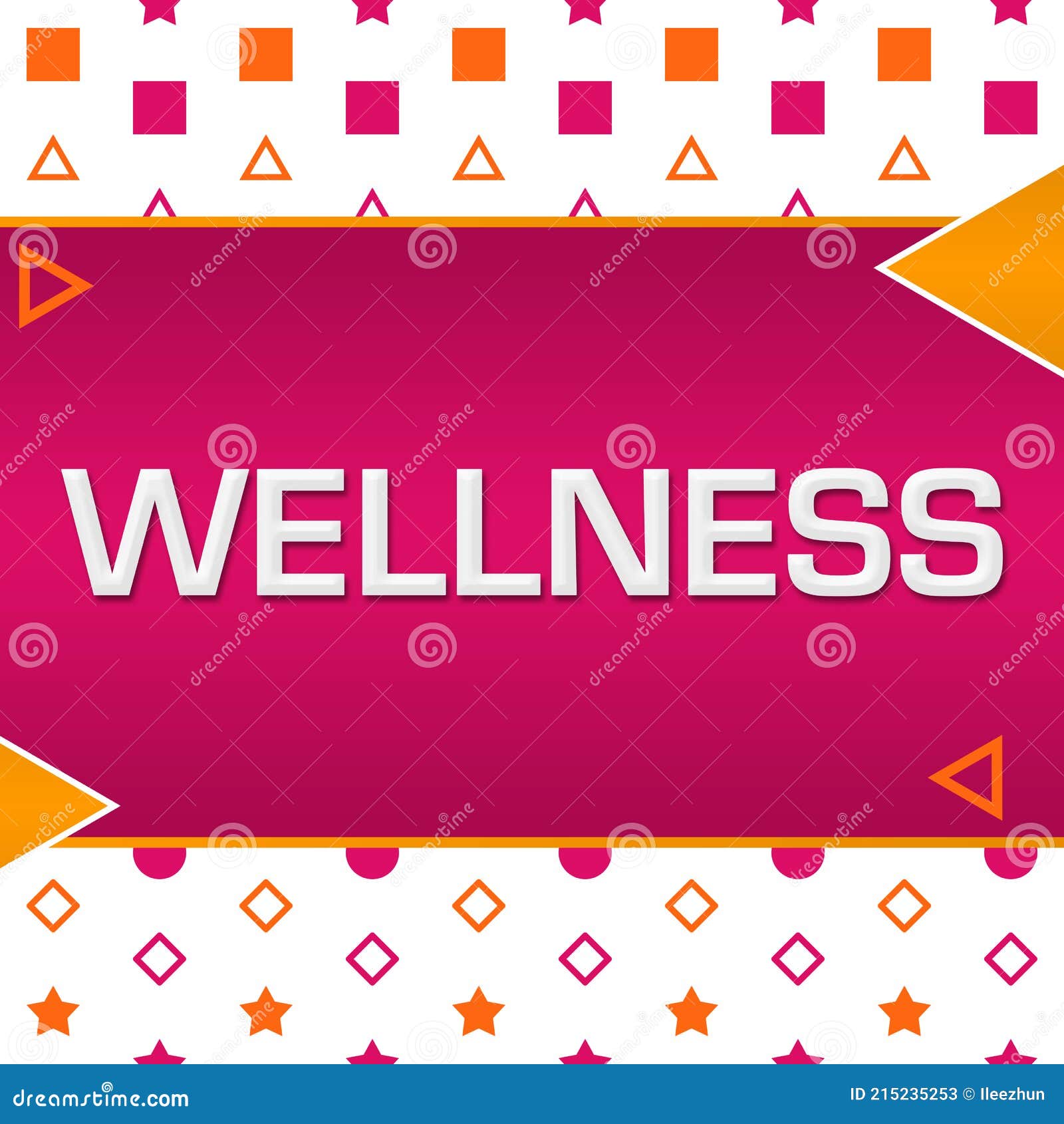 Wellness Pink Orange Basic Shapes Triangles Stock Illustration ...