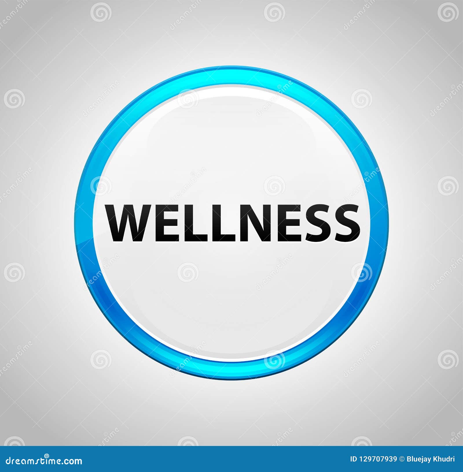 Wellness Round Blue Push Button Stock Illustration - Illustration of ...