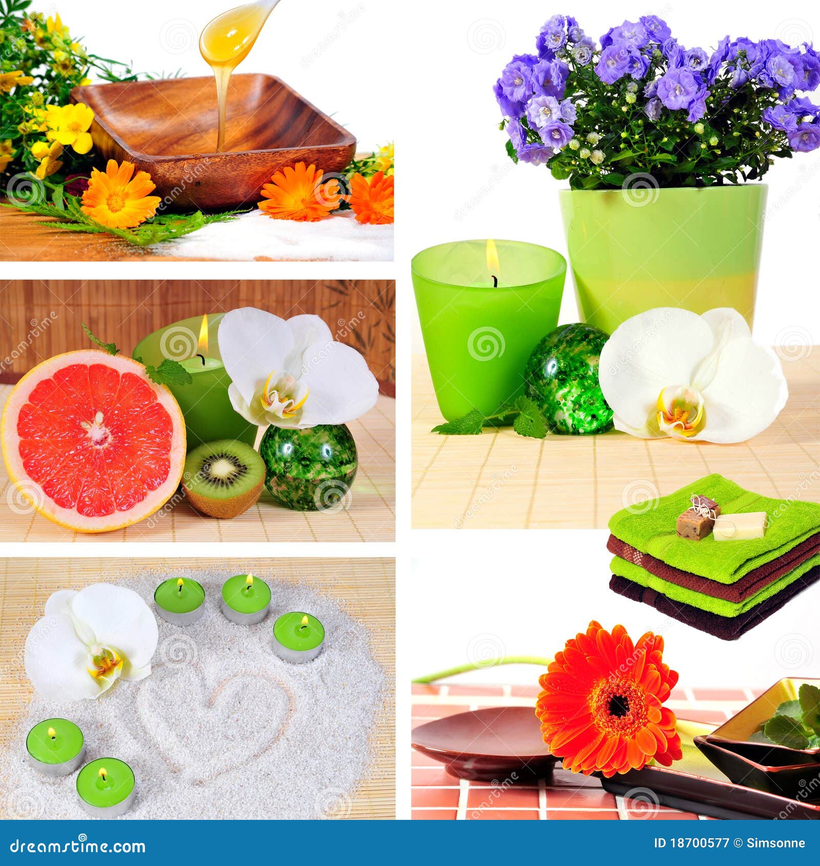 Wellness spa collage stock image. Image of health, facial - 18700577
