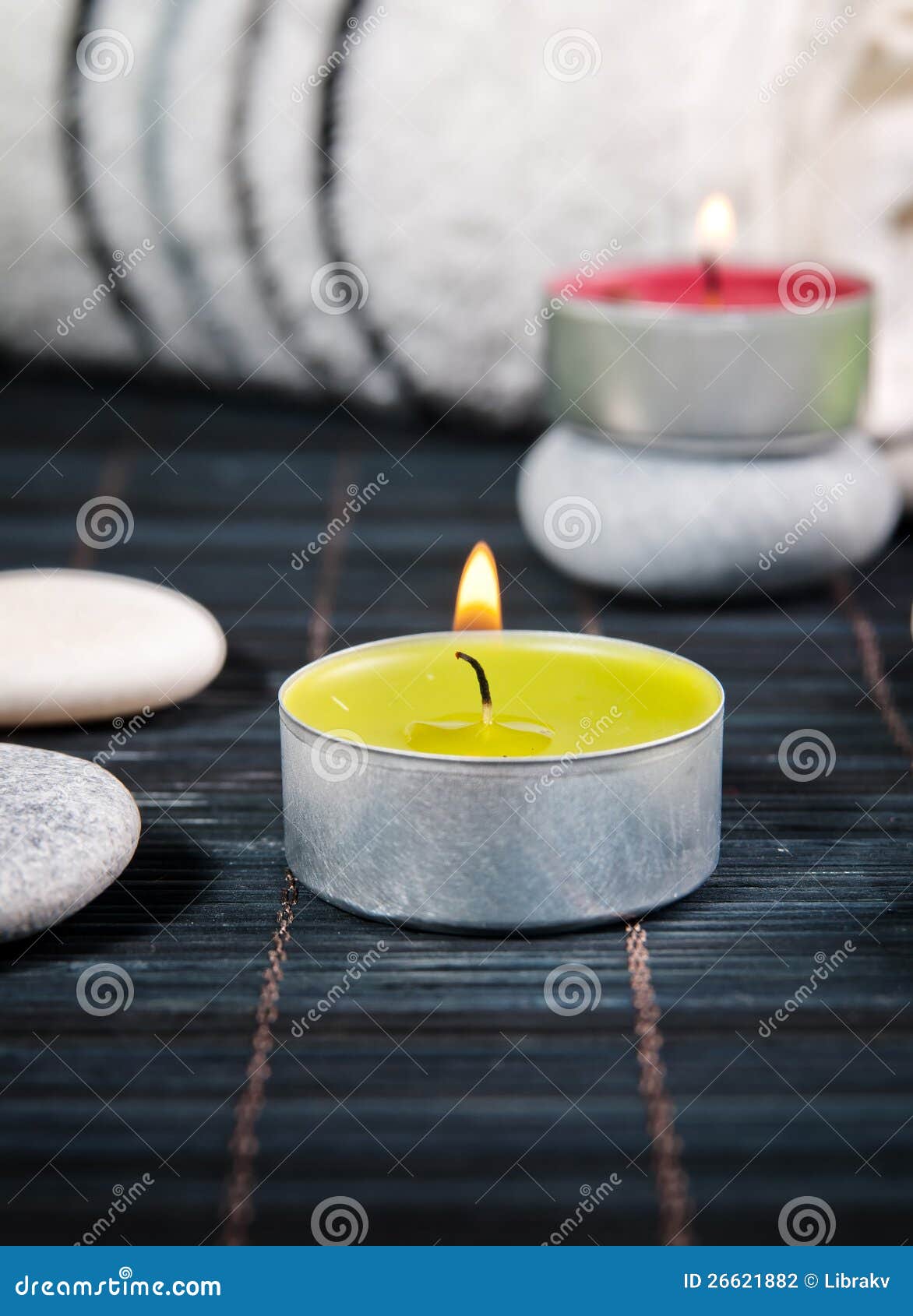 Wellness and Spa Concept with Candles Stock Photo - Image of decoration ...