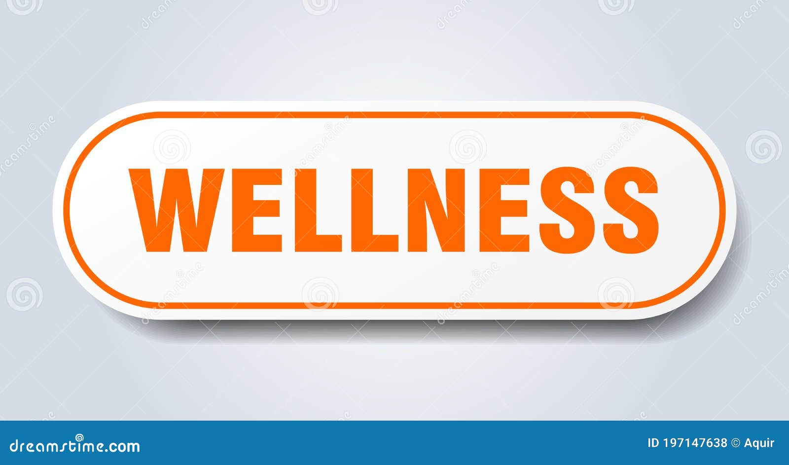 Wellness sticker. stock vector. Illustration of label - 197147638