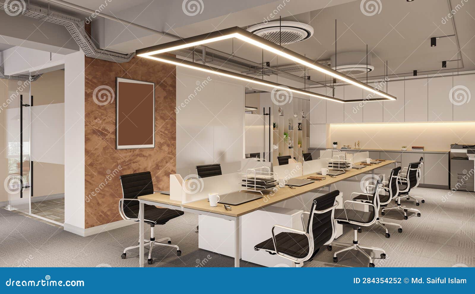 Wellness at Work Creating Healthy Office Interiors Stock Photo - Image ...