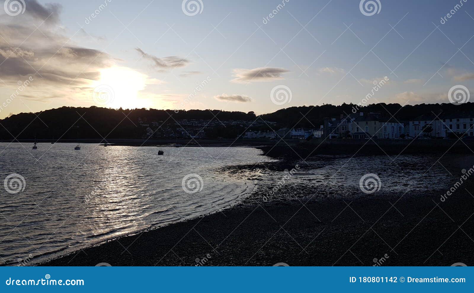 Welsh Coast sunset stock photo. Image of beach, sunset - 180801142