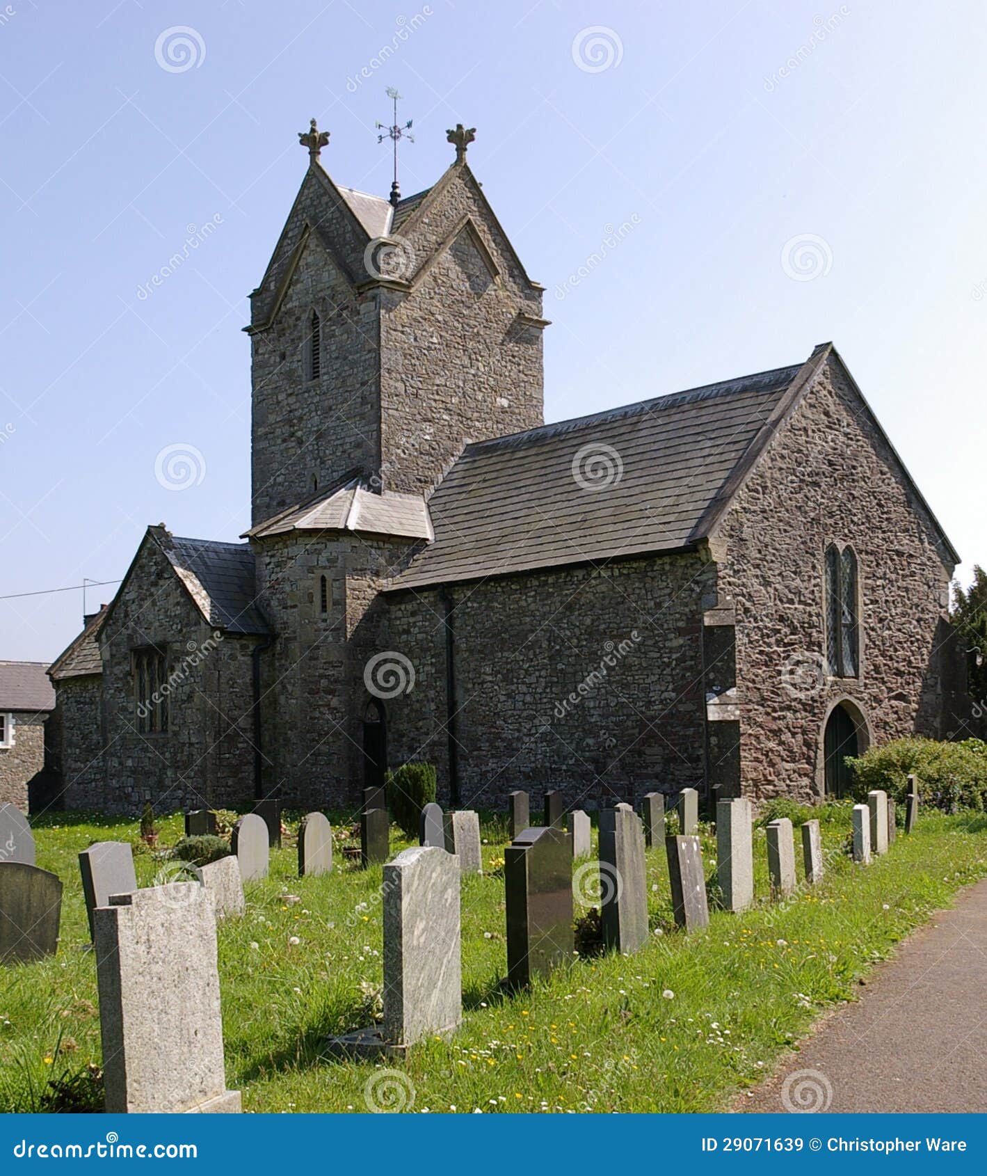 Welsh / English Country Church Stock Image - Image of church, tower ...