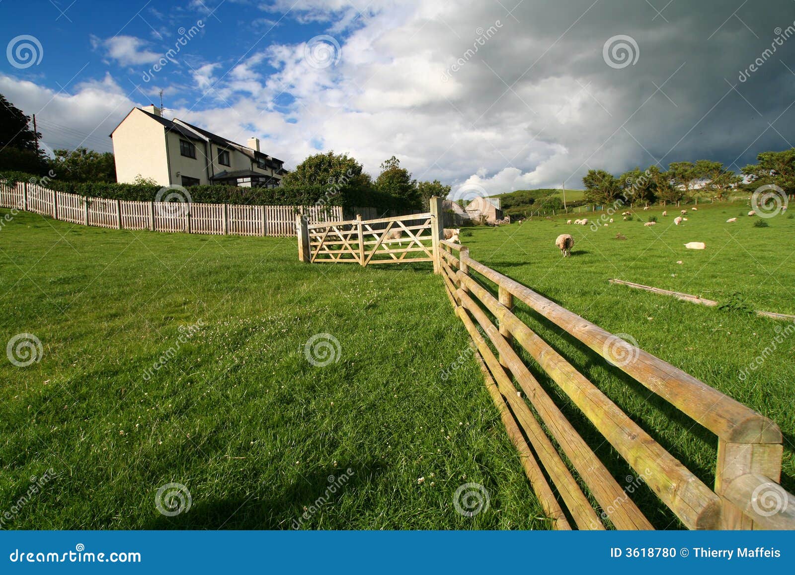 Welsh countryside stock photo. Image of perspective, moody - 3618780