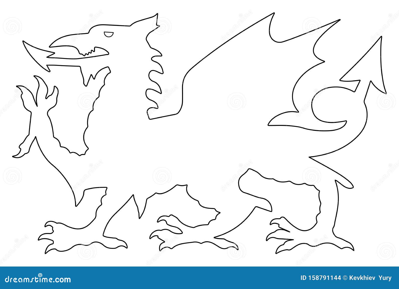 Welsh Dragon Vector Illustration Eps 10 Stock Vector - Illustration of ...