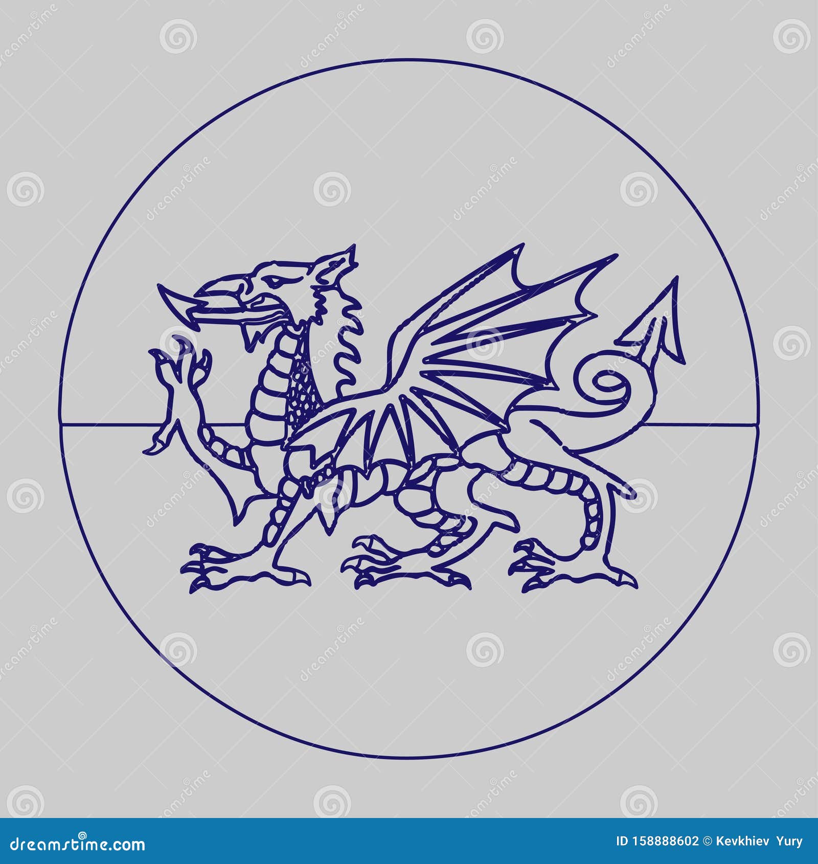 Welsh Dragon Vector Illustration Eps 10 Stock Vector - Illustration of ...