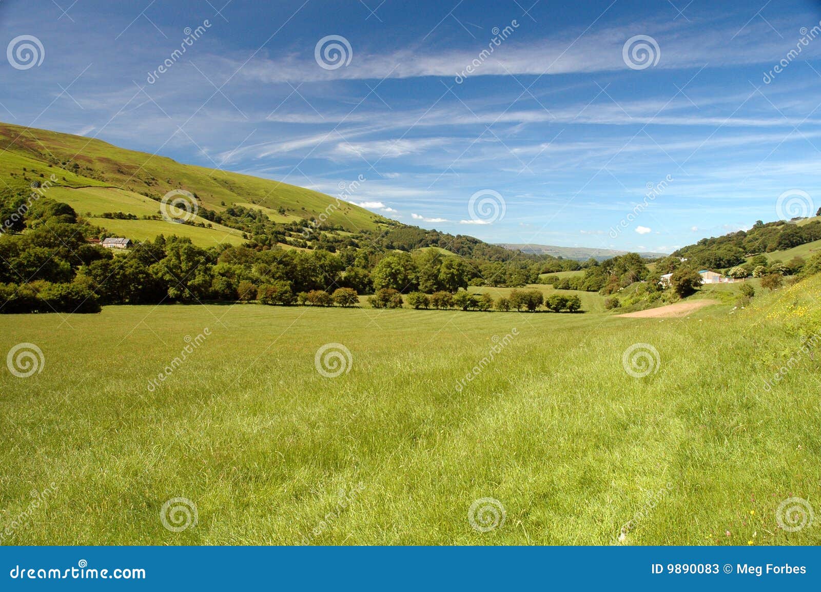 Welsh farmstead stock image. Image of blue, welsh, fields - 9890083