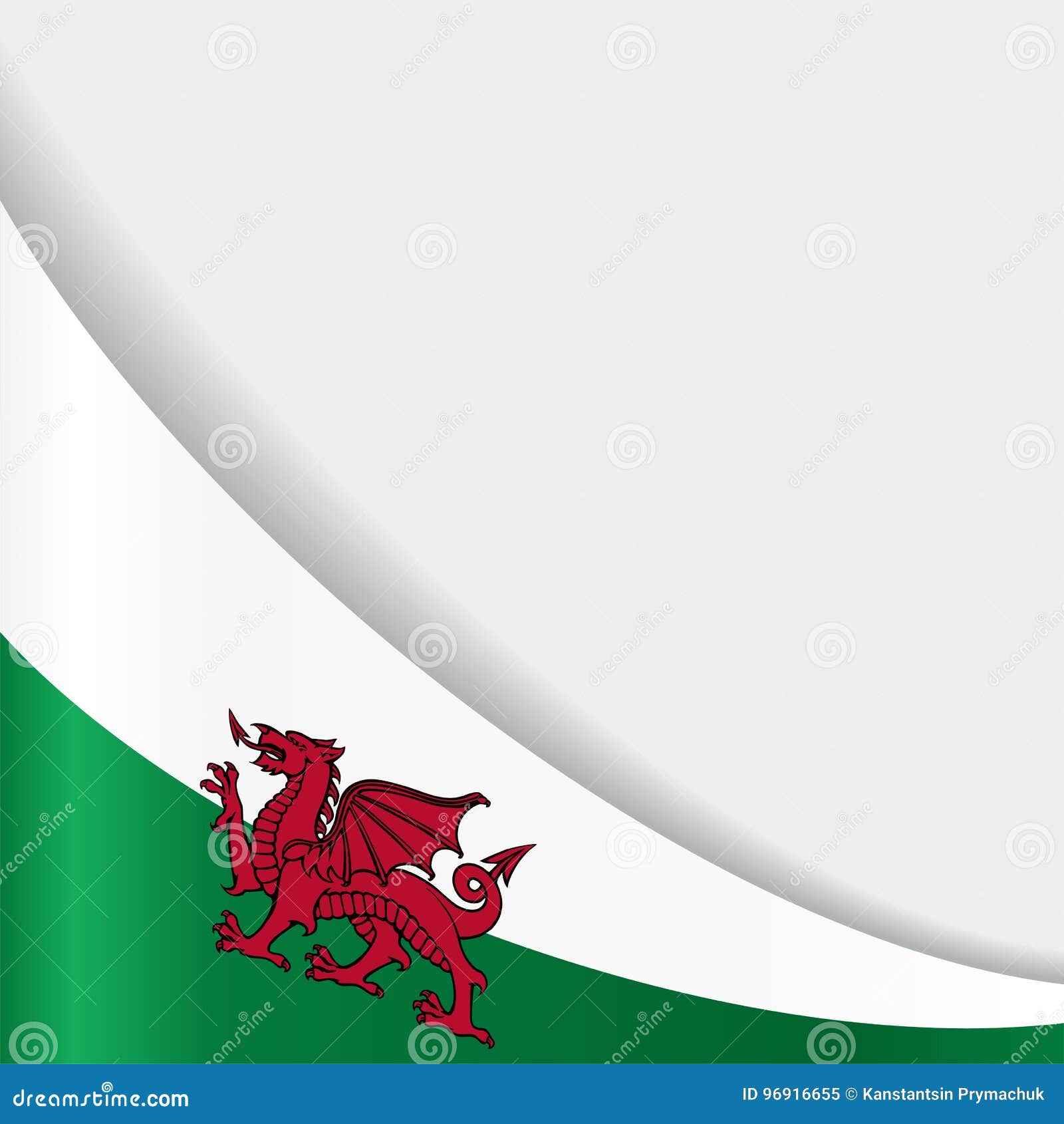 Welsh Flag Background. Vector Illustration. Stock Vector - Illustration ...