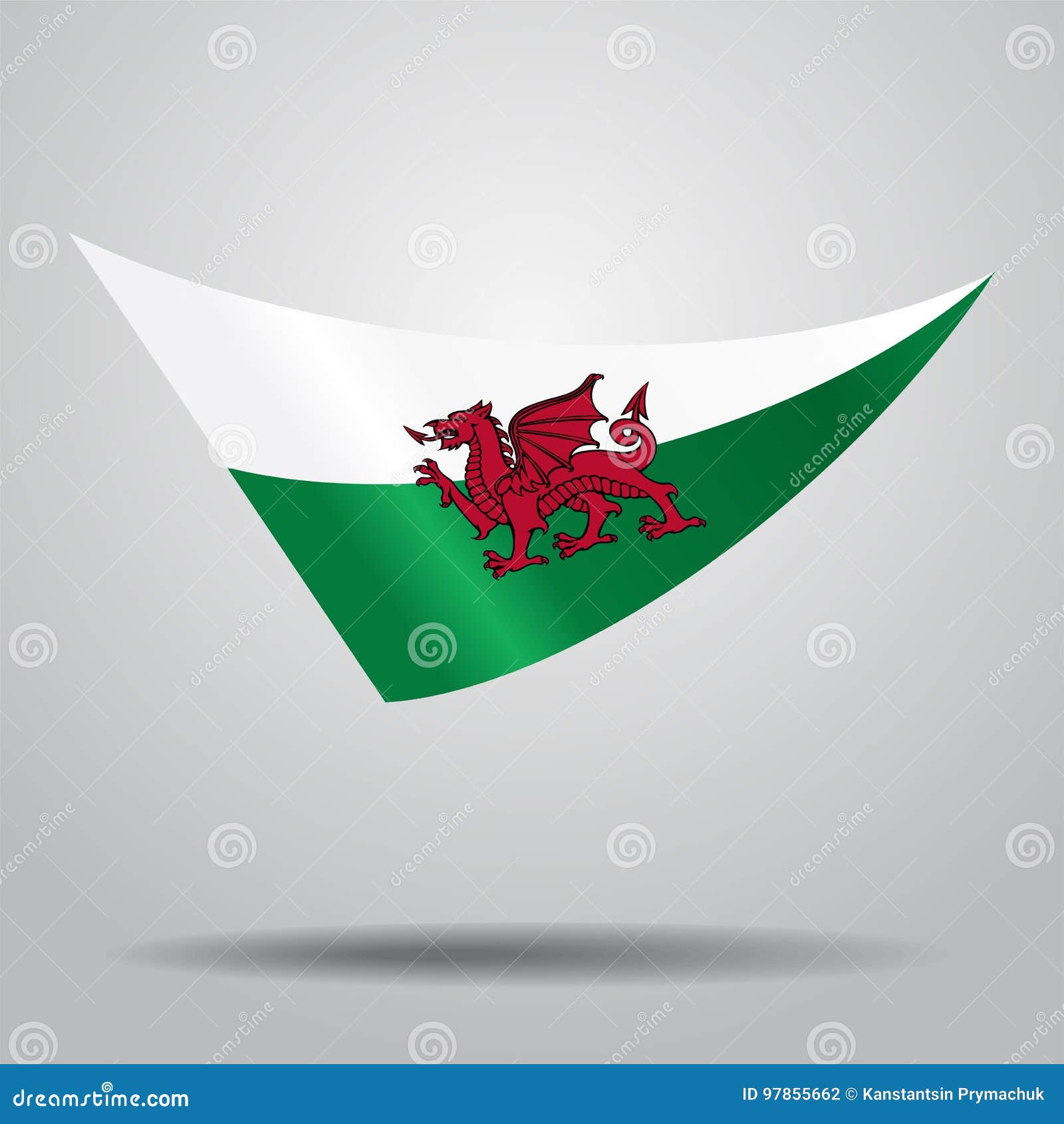 Welsh Flag Background. Vector Illustration. Stock Vector - Illustration ...
