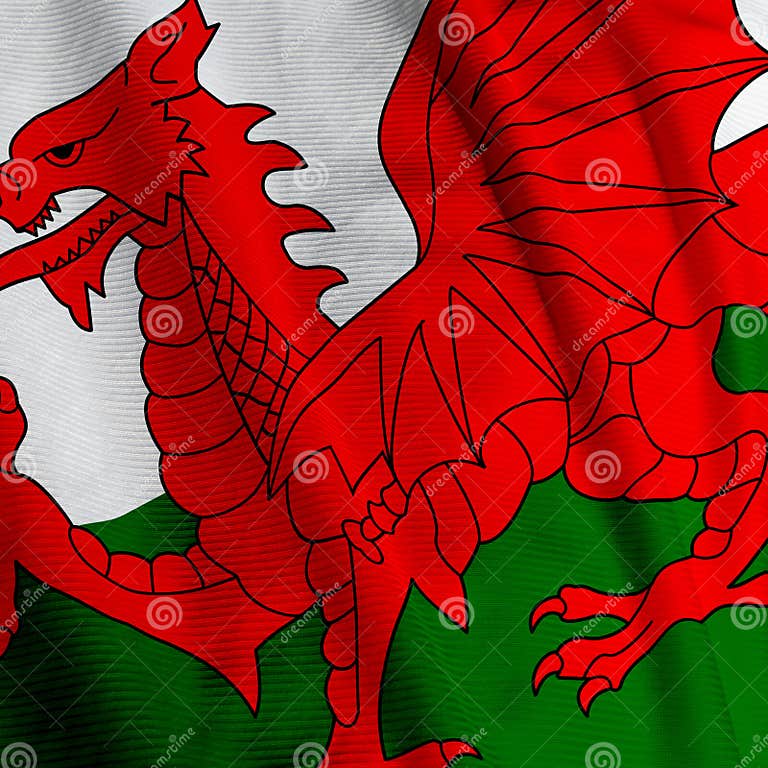 Welsh Flag Closeup stock image. Image of sports, uefa - 4238163