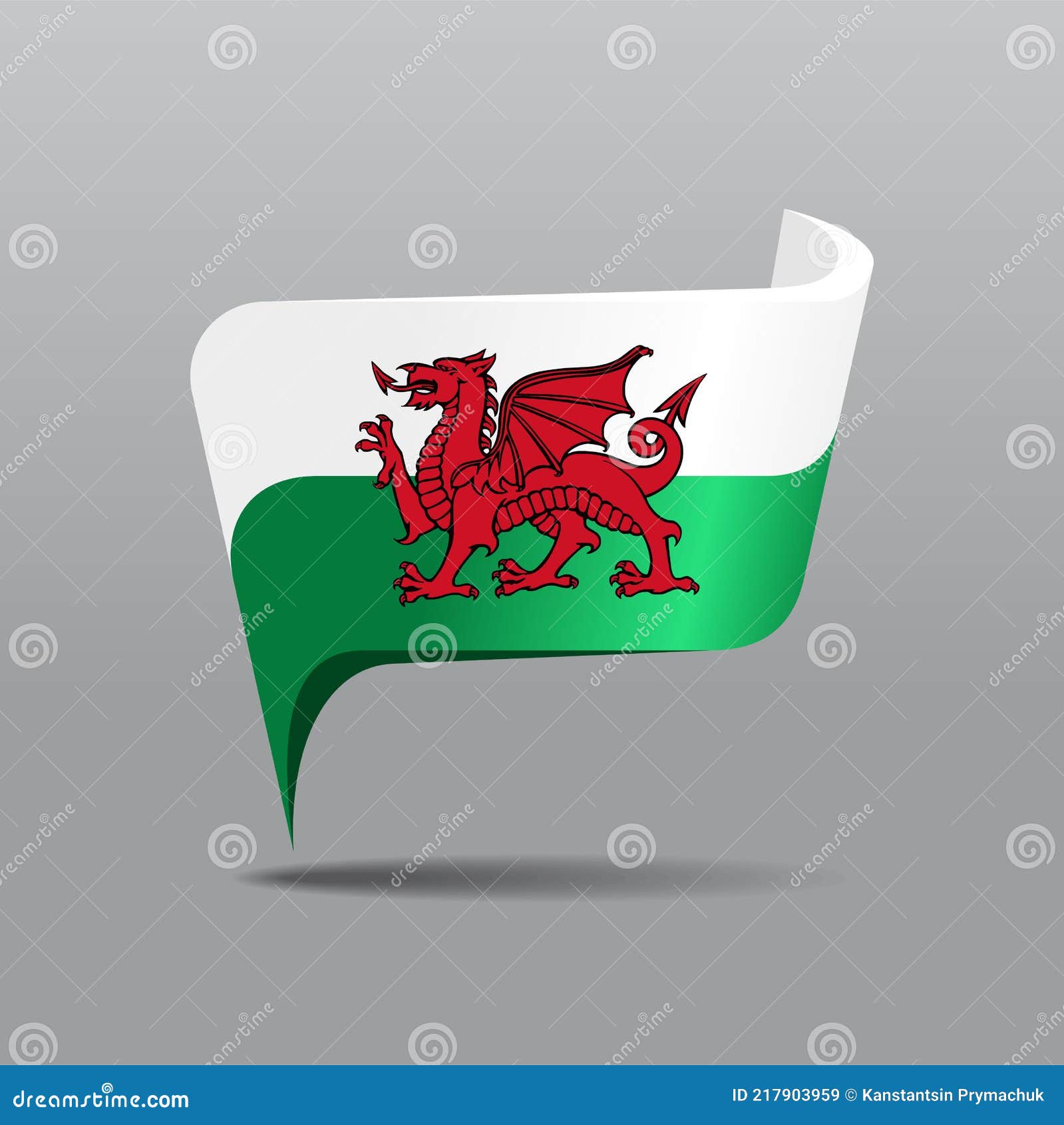 Welsh Flag Map Pointer Layout. Vector Illustration. Stock Vector ...