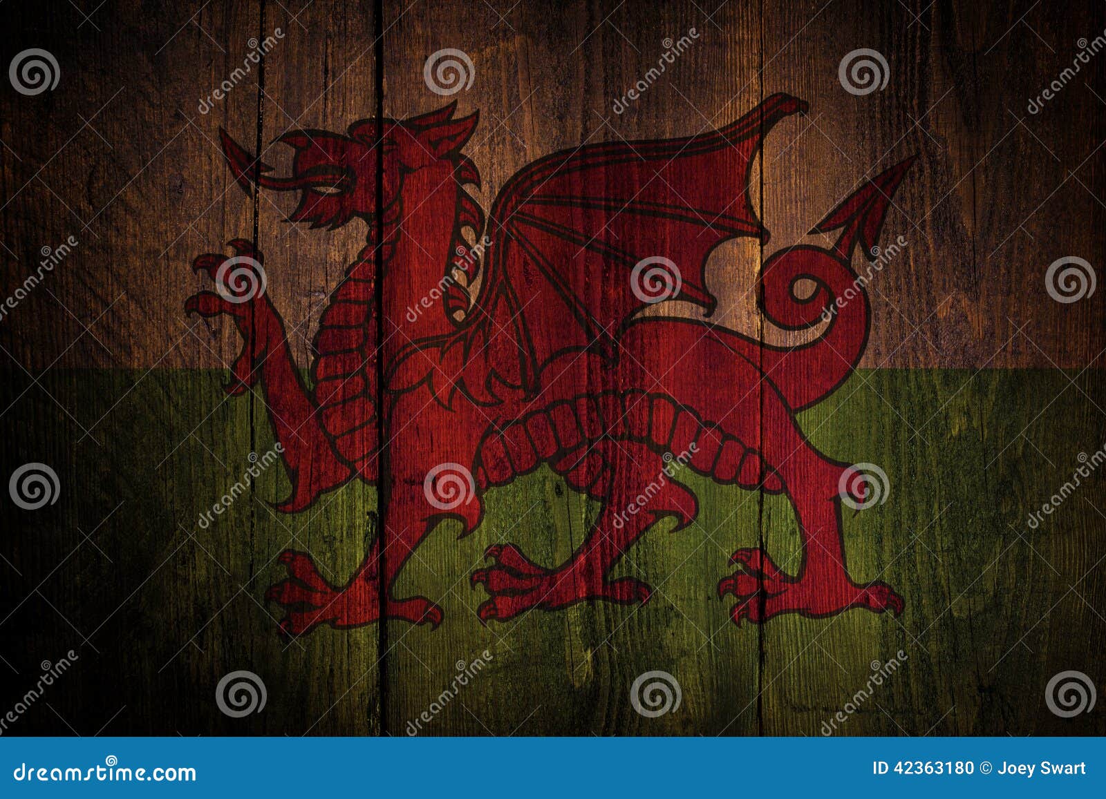 Welsh flag. stock photo. Image of hardwood, grain, material - 42363180