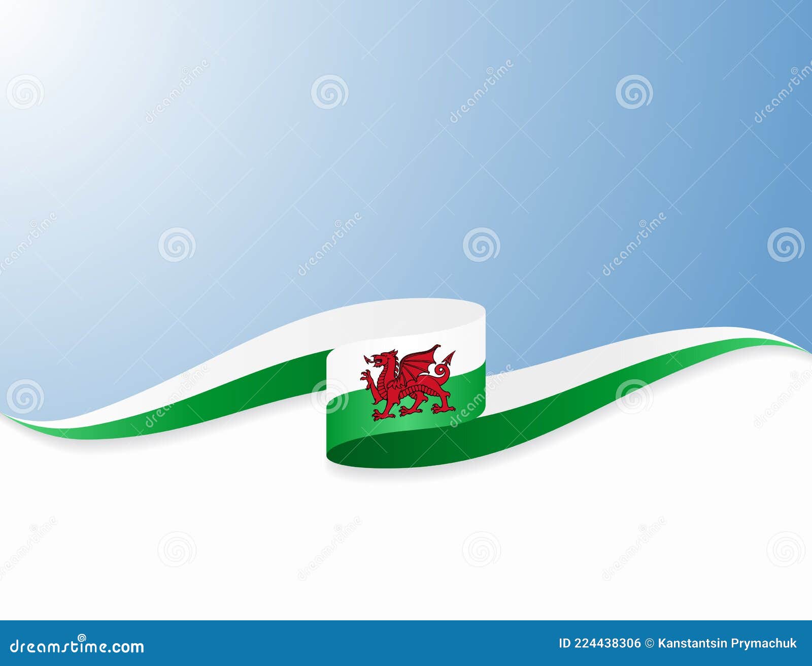 Welsh Flag Wavy Abstract Background. Vector Illustration. Stock Vector ...