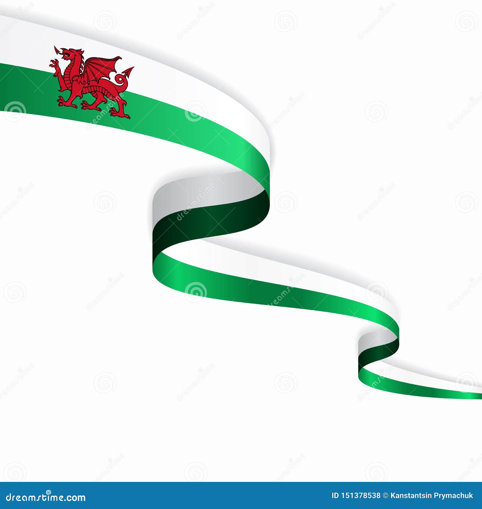 Welsh Flag Wavy Abstract Background. Vector Illustration. Stock Vector ...