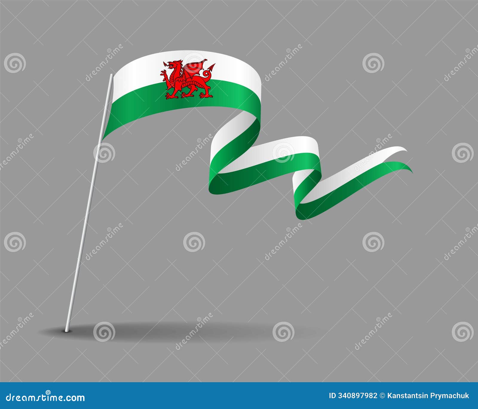 Welsh Flag Wavy Background Layout. Vector Illustration. Stock ...