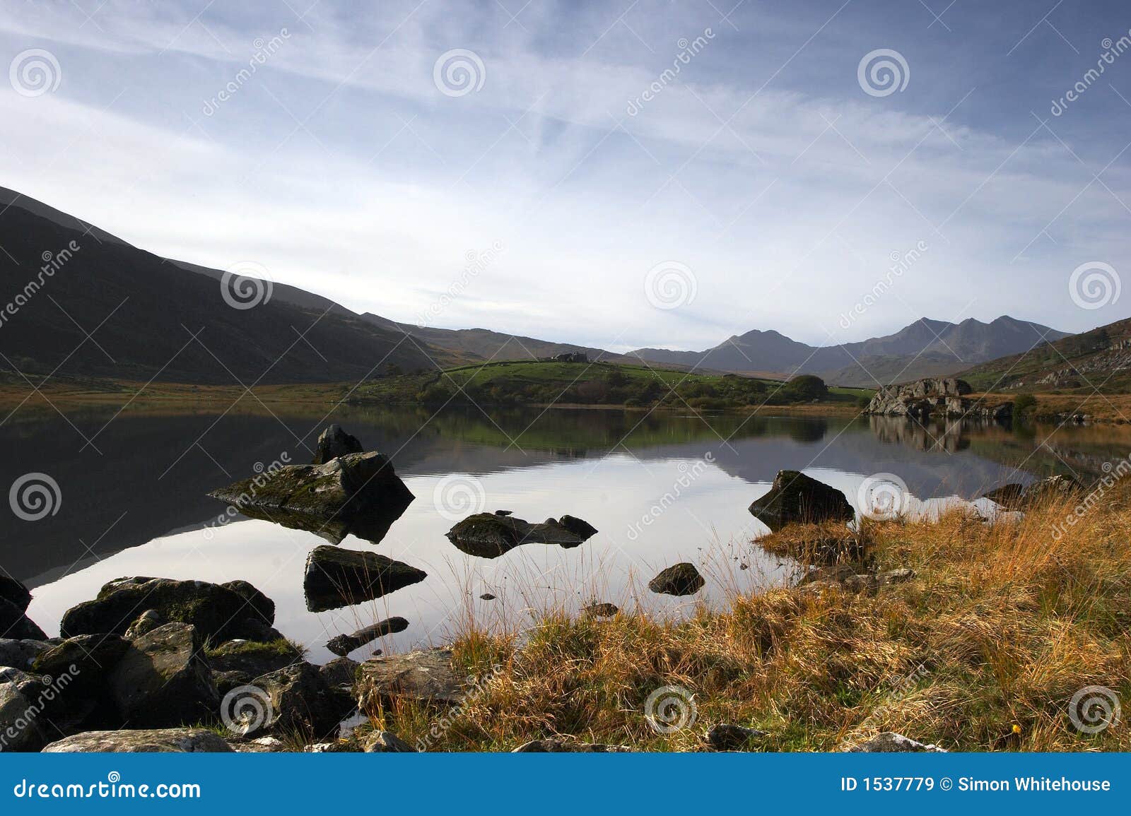 Welsh Lake stock image. Image of horseshoe, wales, water - 1537779