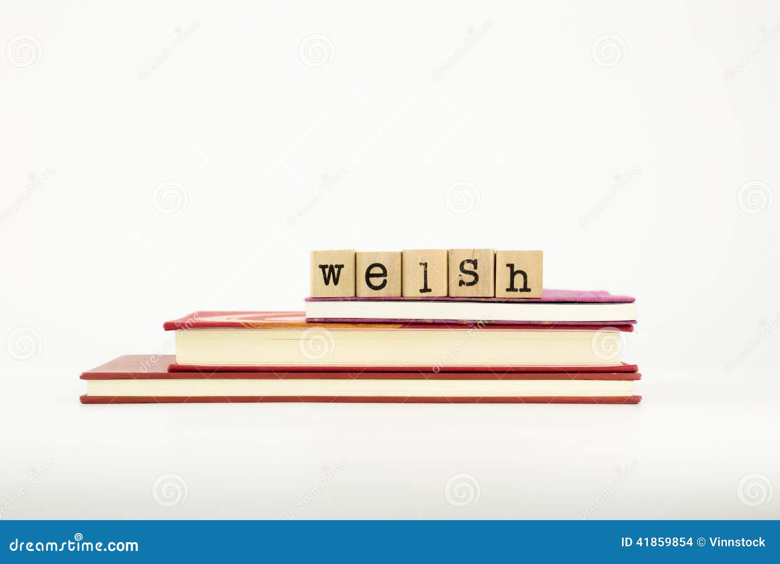 Welsh Language Word on Wood Stamps and Books Stock Photo - Image of ...