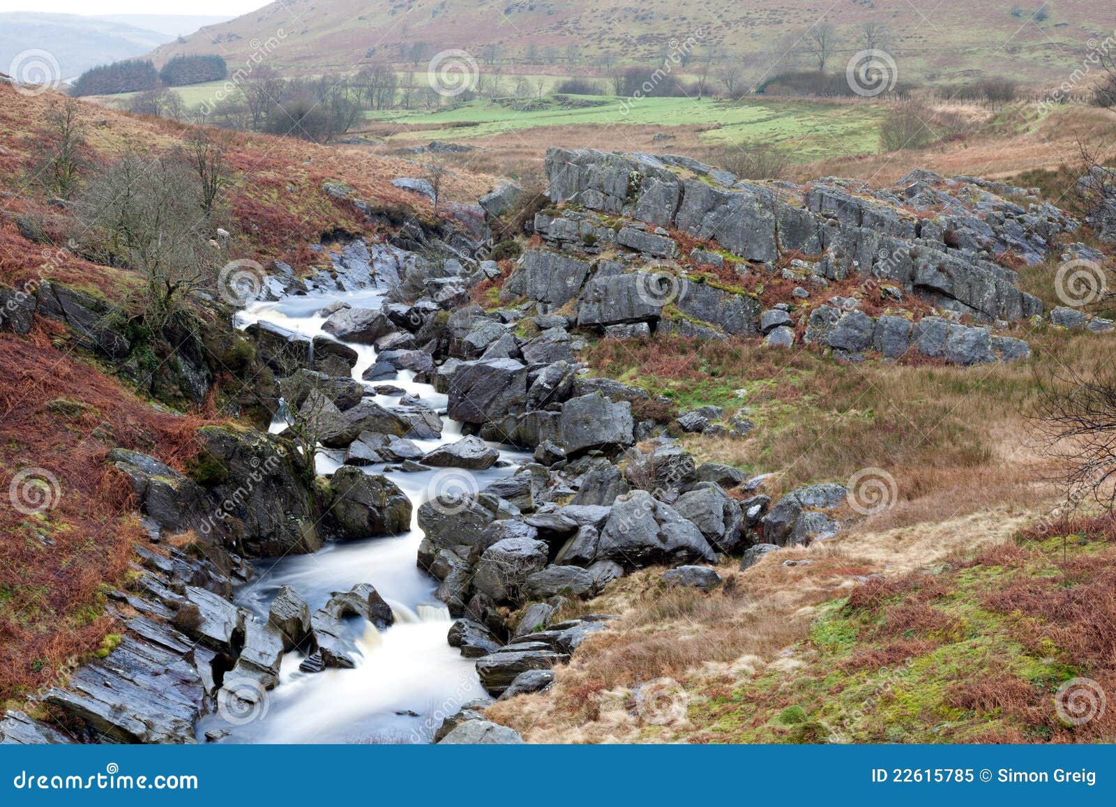Welsh Mountain River stock image. Image of winter, claerwen - 22615785