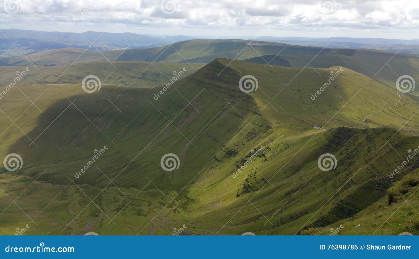 Welsh Mountains stock photo. Image of grassland, valley - 76398786