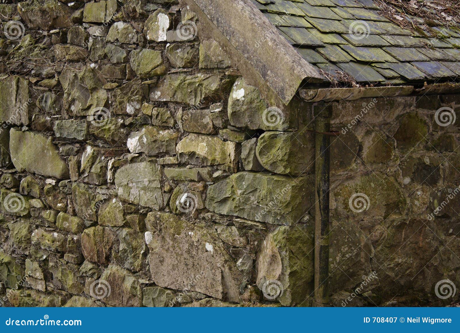Welsh Stone Barn stock image. Image of long, wales, fixer - 708407