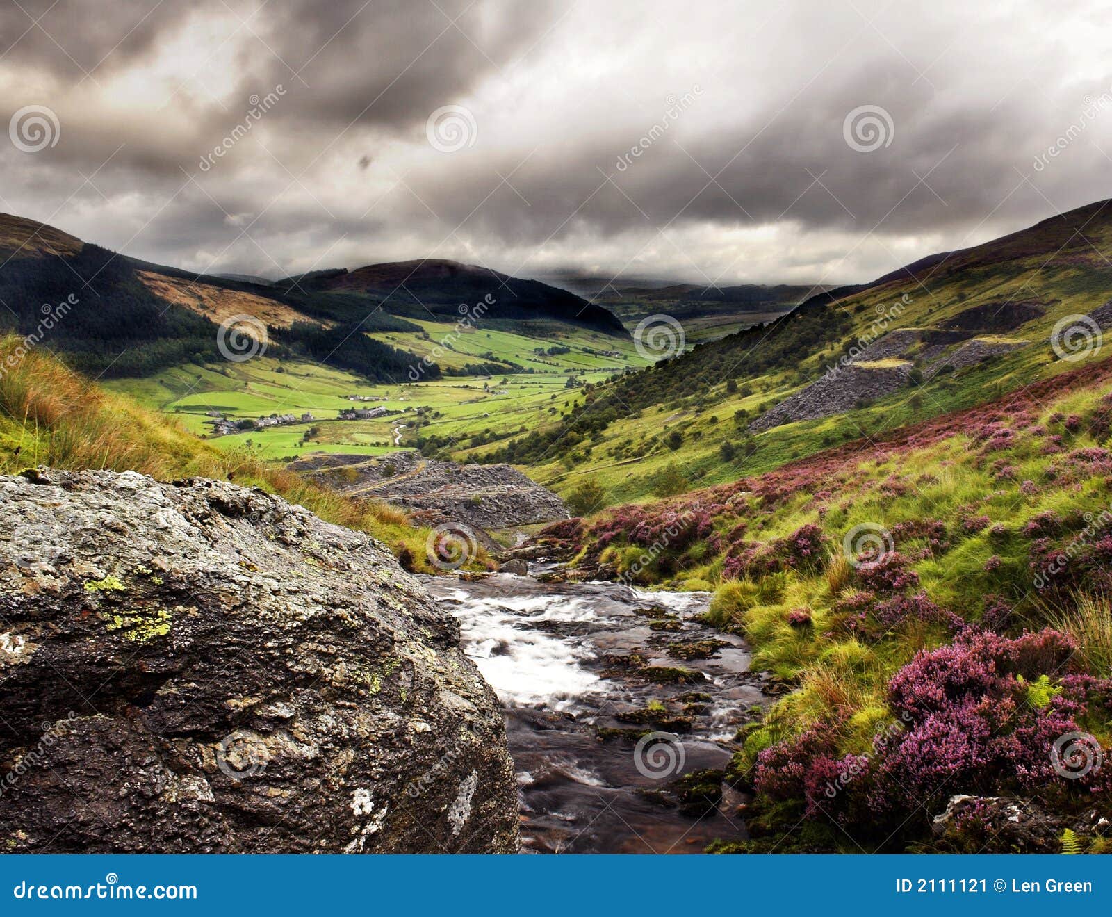 Welsh valley stock image. Image of countryside, welsh - 2111121