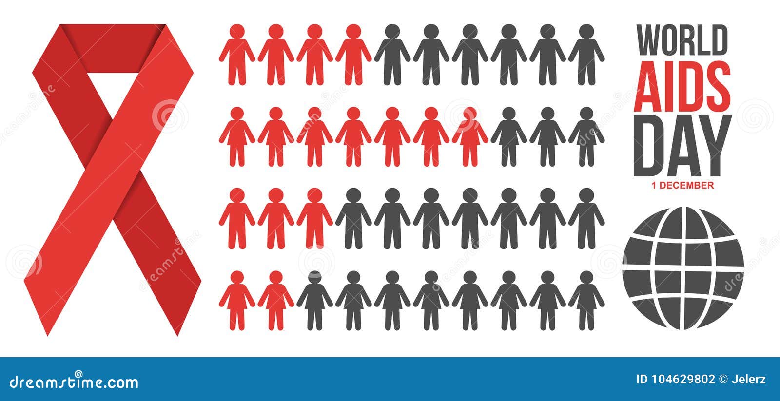 Welt-Aids-Tag Infographics Vektorillustration Vektor Abbildung ...