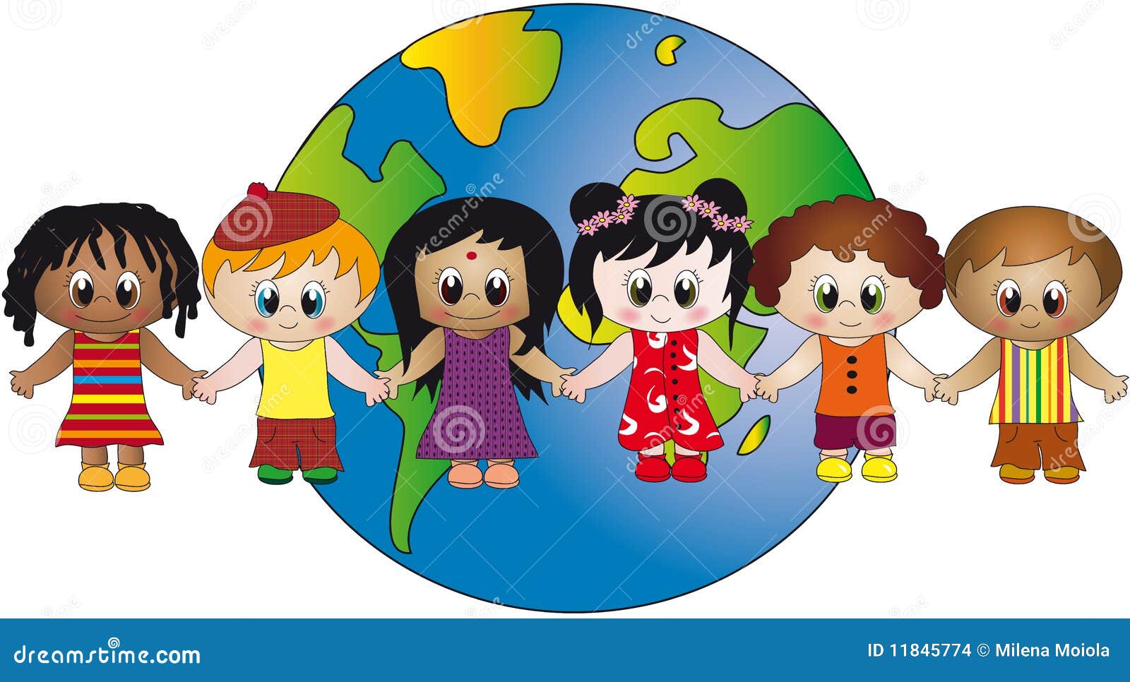 Welt der Kinder stock abbildung. Illustration von ethnisch - 11845774