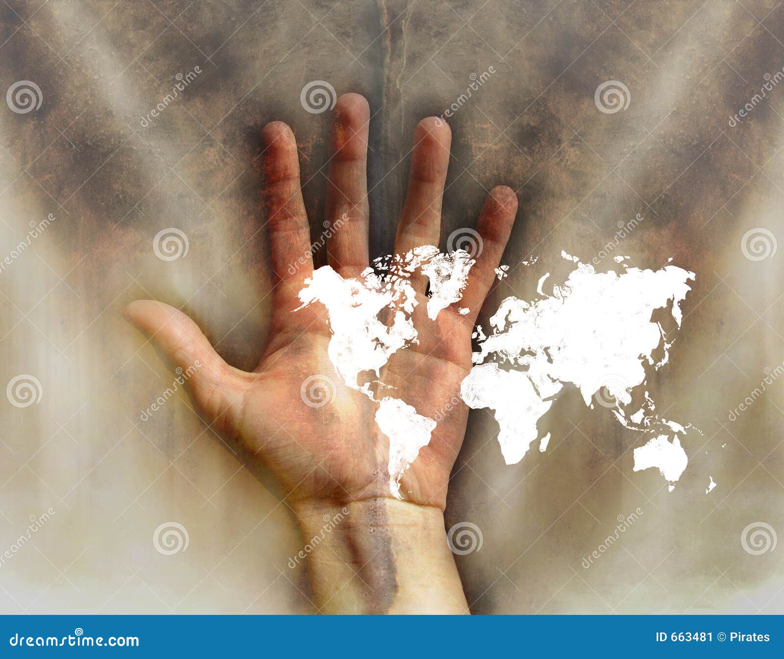 Welt an Hand stockbild. Bild von kugel, finger, auslegung - 663481
