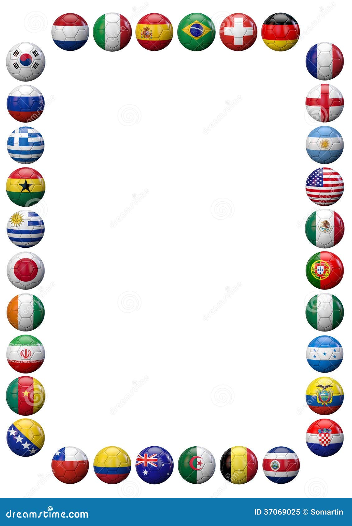 Weltfußball-Team-Rahmen stock abbildung. Illustration von ausrüstung ...
