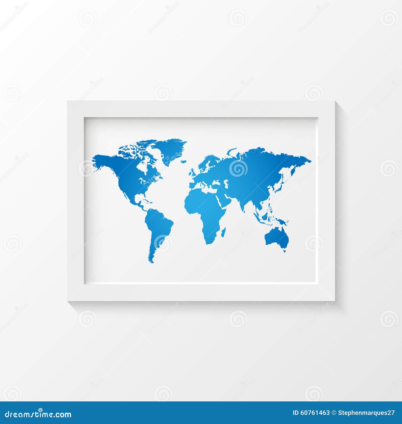 Weltkarte-Bilderrahmen-Illustration Vektor Abbildung - Illustration von ...