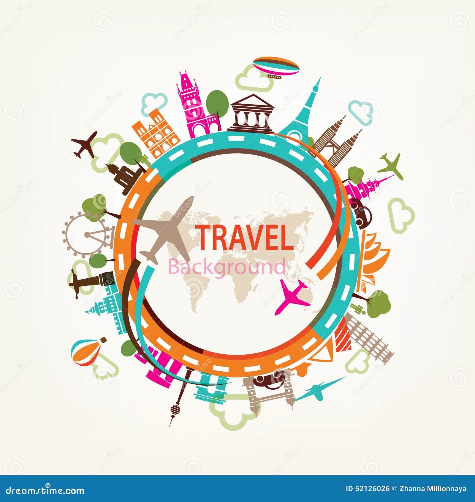 Weltreise Stock Illustrationen, Vektors, & Klipart – (594 Stock ...