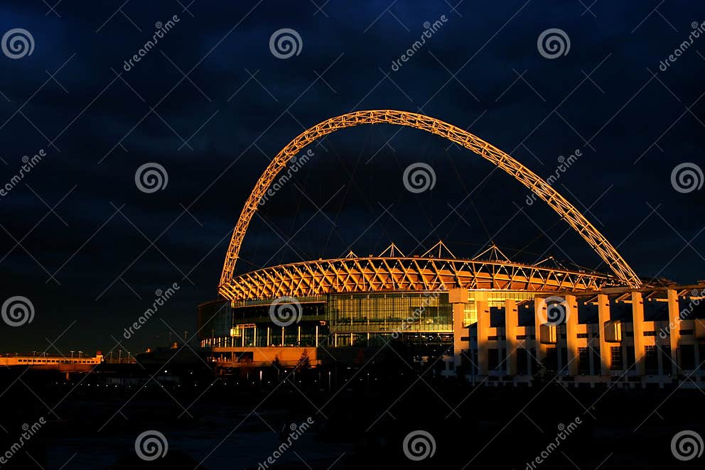 Wembley Stadium in the Sunset. Stock Photo - Image of stadium, outdoor ...
