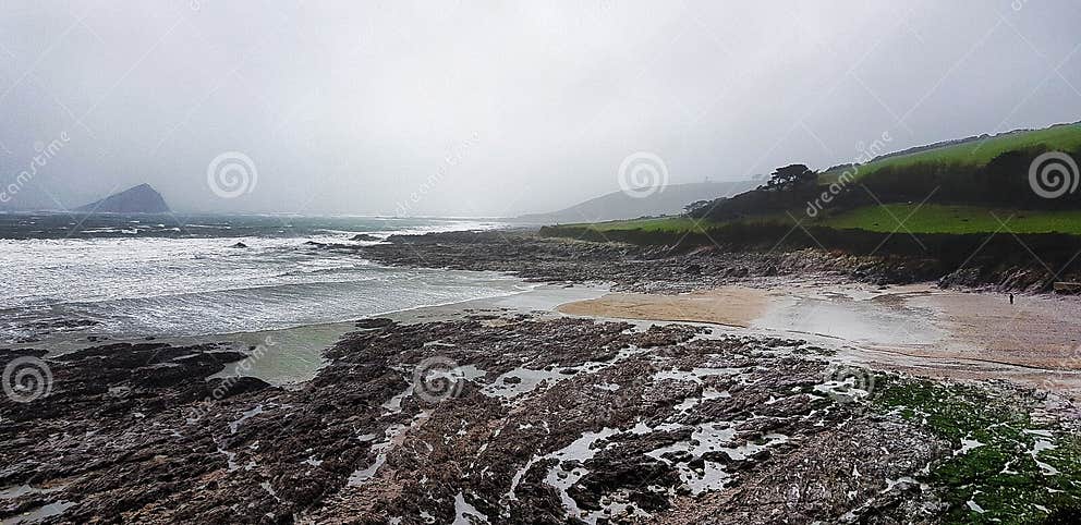 Wembury Beach Storm Ciara, Devon Uk Stock Photo - Image of storms ...