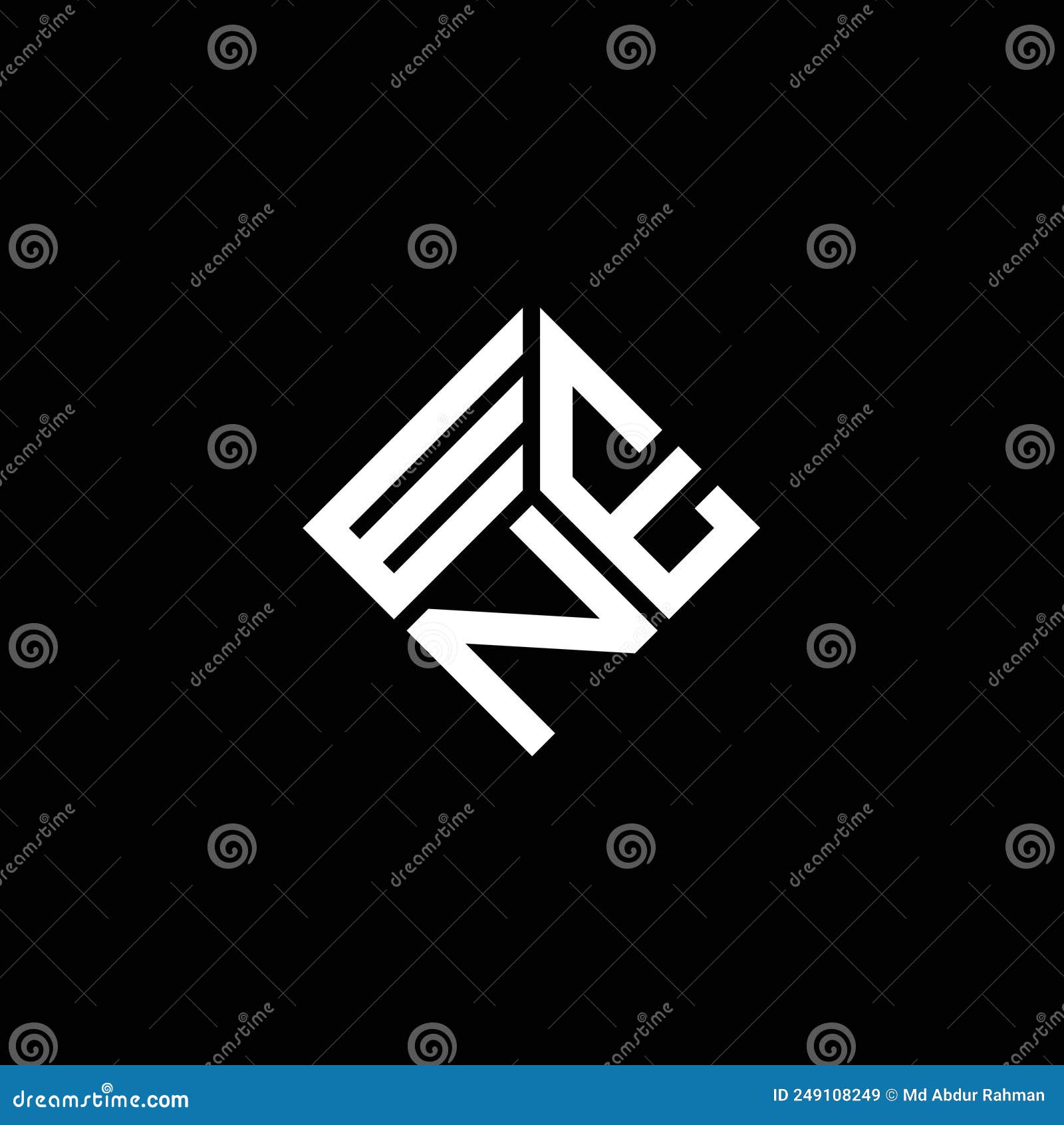 WEN Letter Logo Design On Black Background. WEN Creative Initials ...