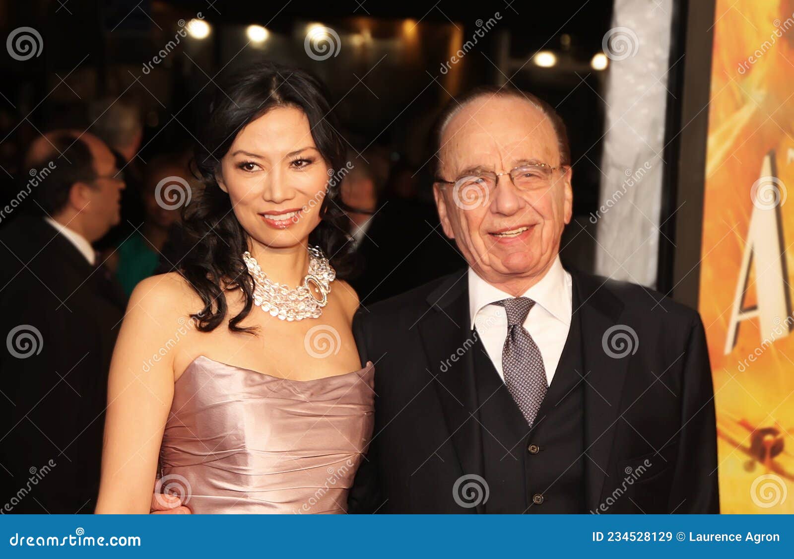 Wendi Deng Y Rupert Murdoch En El Estreno Australia Nyc En 2008 Imagen