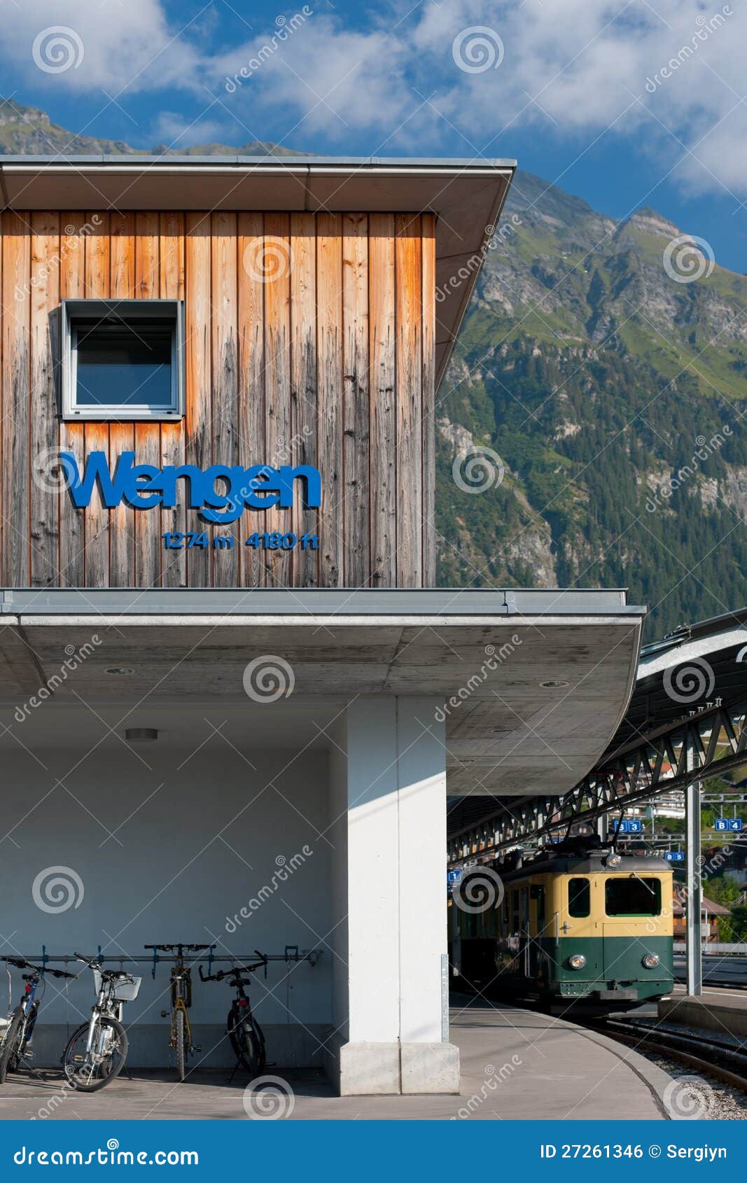 Wengen train station stock photo. Image of wengen, alps - 27261346