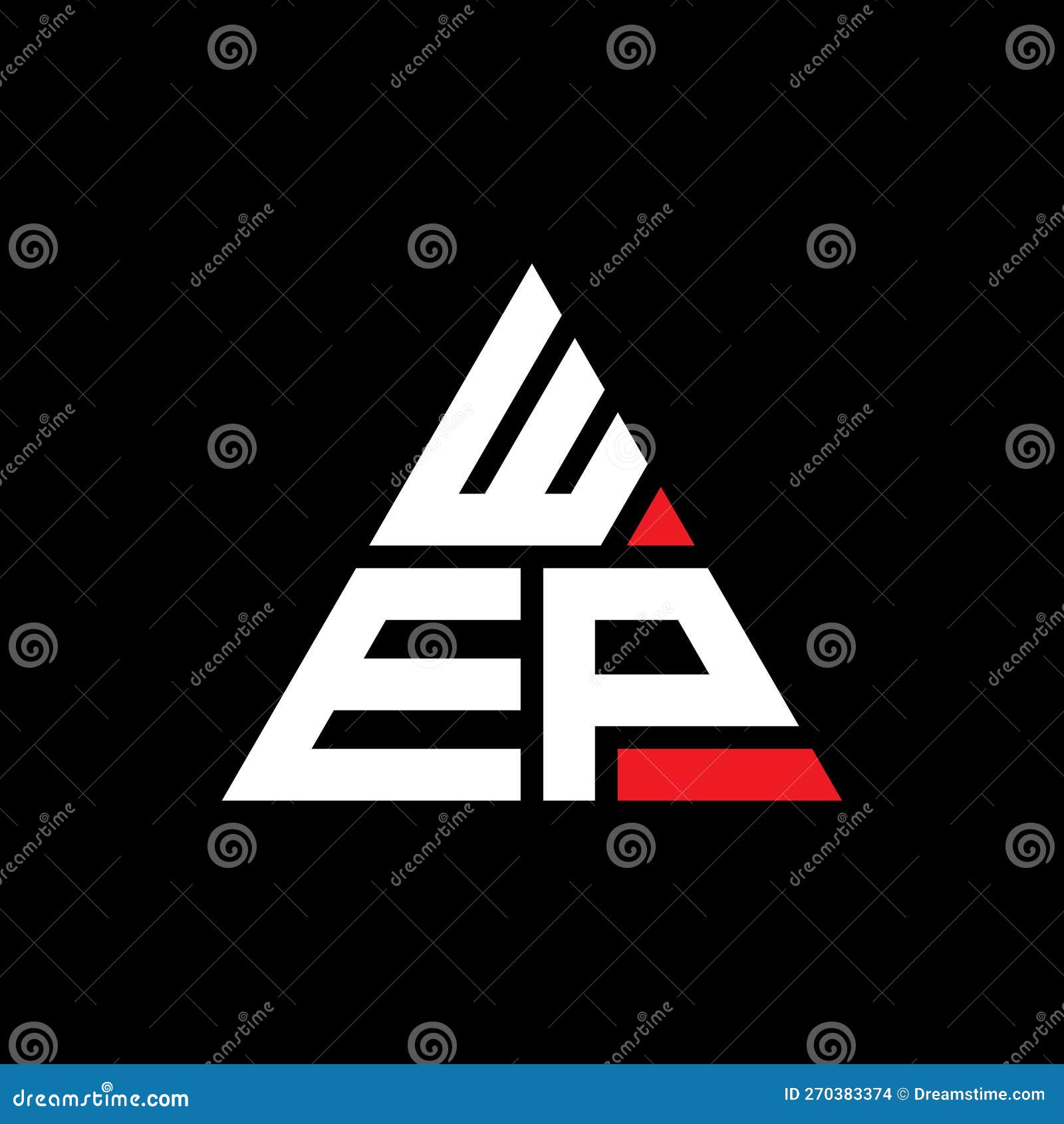 WEP Triangle Letter Logo Design with Triangle Shape. WEP Triangle Logo ...