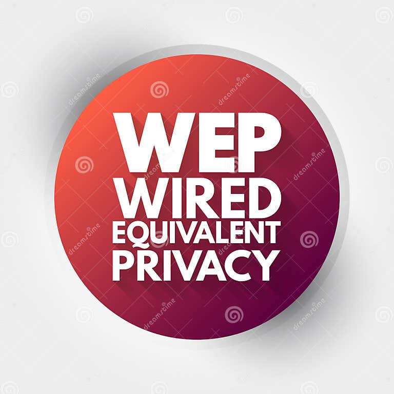 WEP - Wired Equivalent Privacy Acronym, Technology Concept Background ...