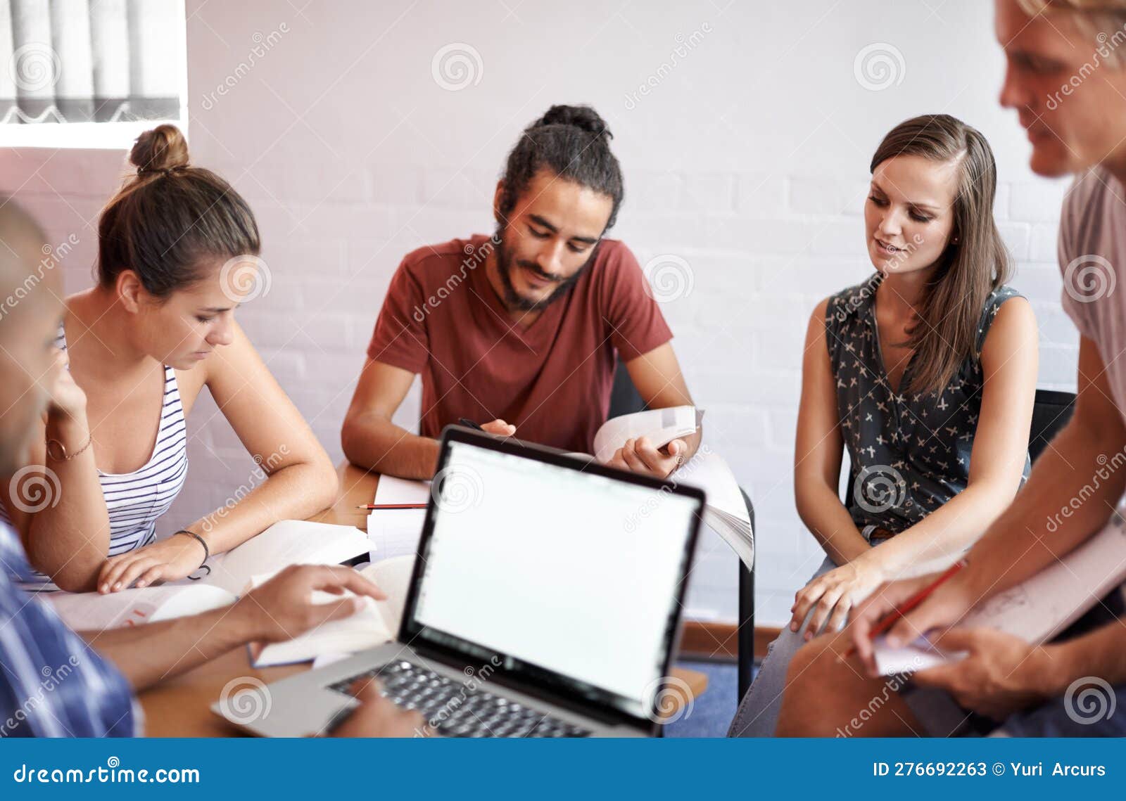 Were Gonna Ace this Project. a Group of University Students Studying ...