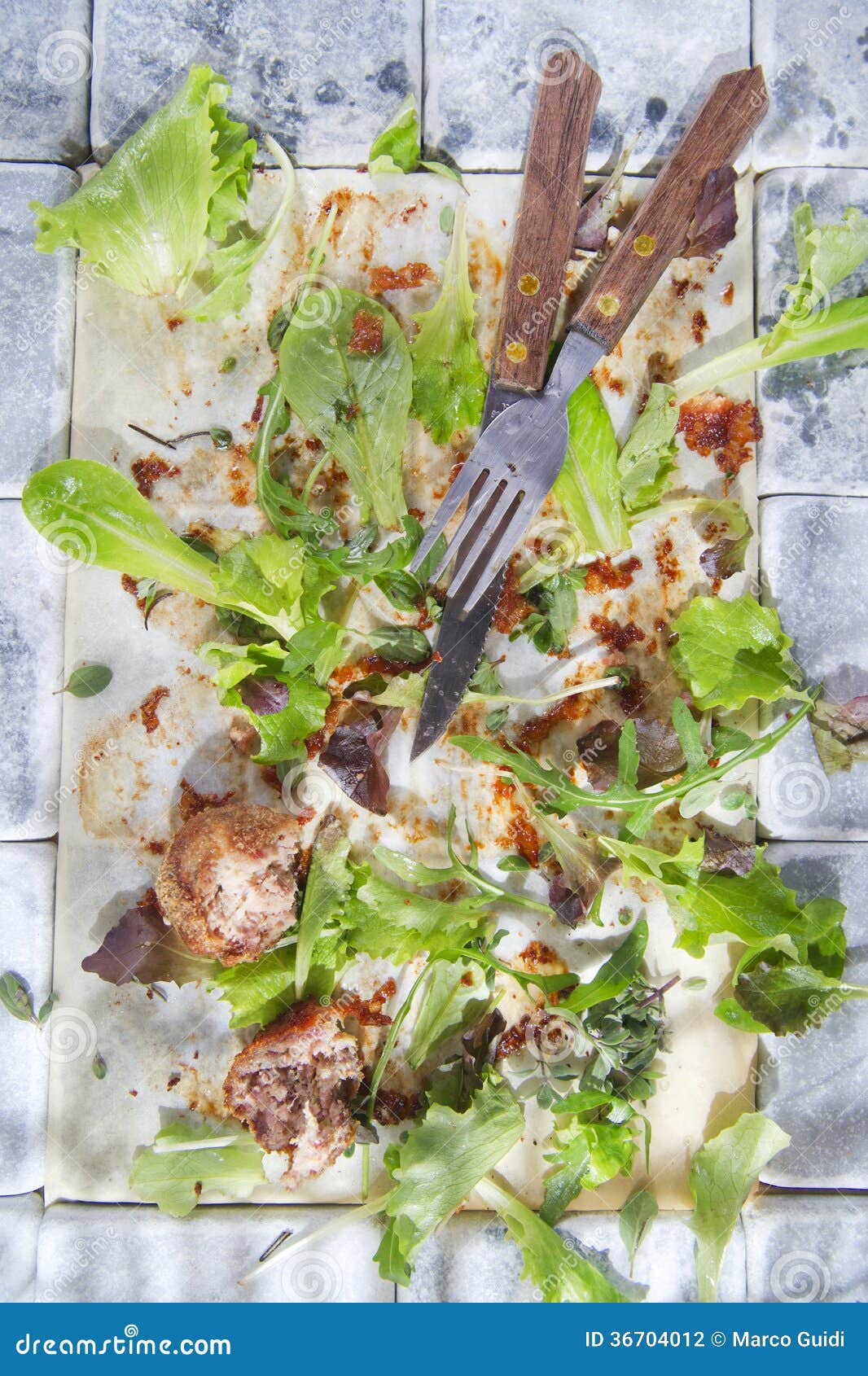 Were Leftovers after a Meal Stock Photo - Image of remnant, knife: 36704012