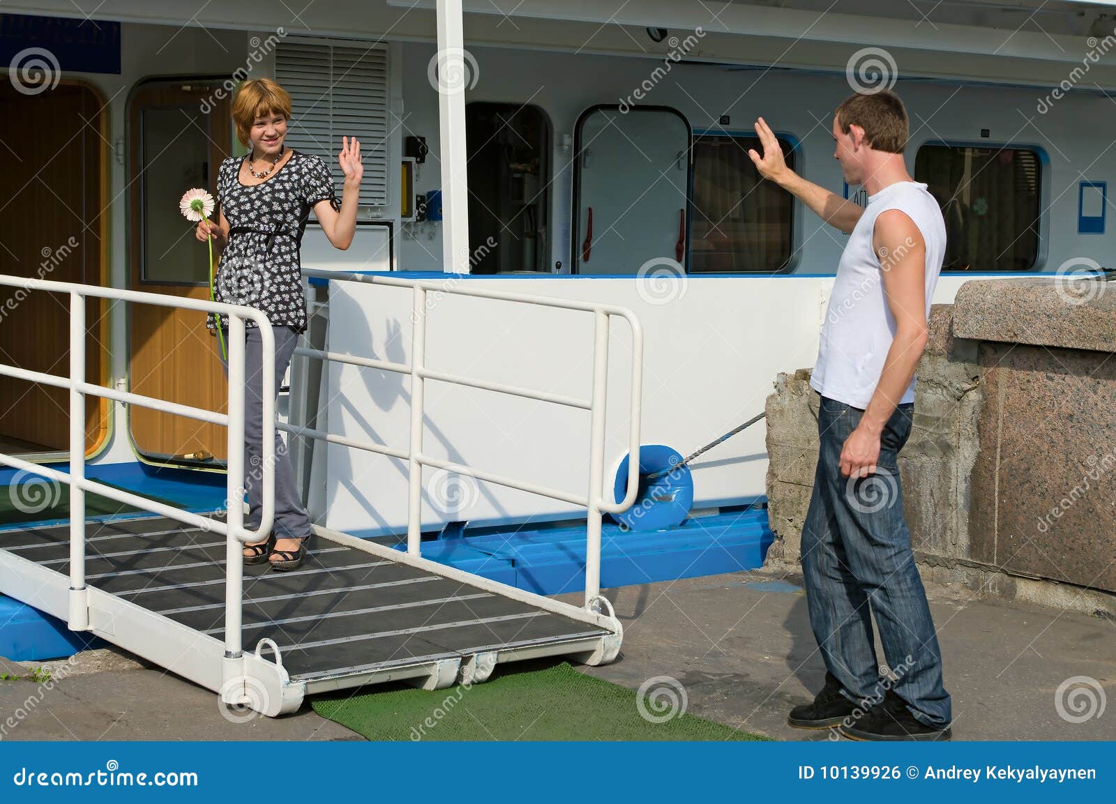 They Were Long Time Saying Goodbye To One Another Stock Photo - Image ...